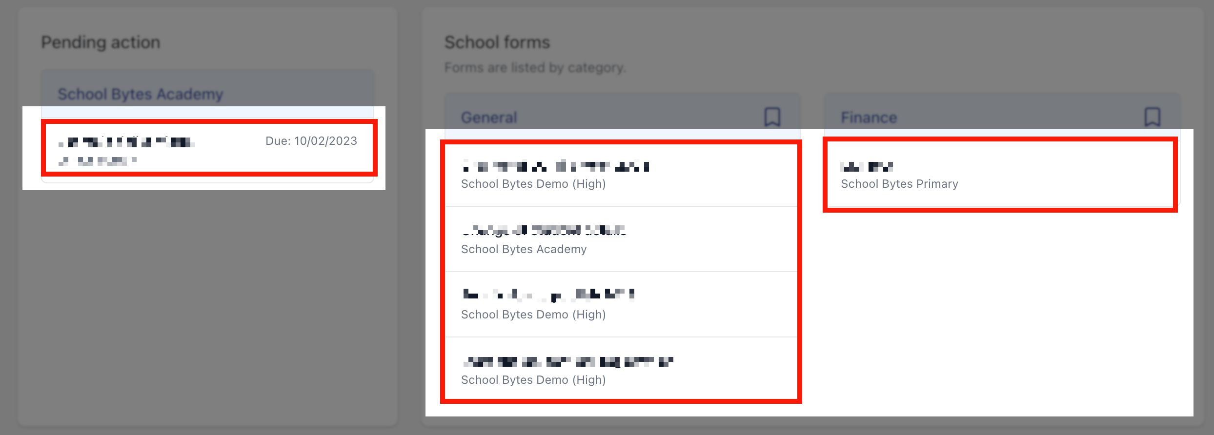 Parent Portal: Managing forms in the parent portal – School Bytes
